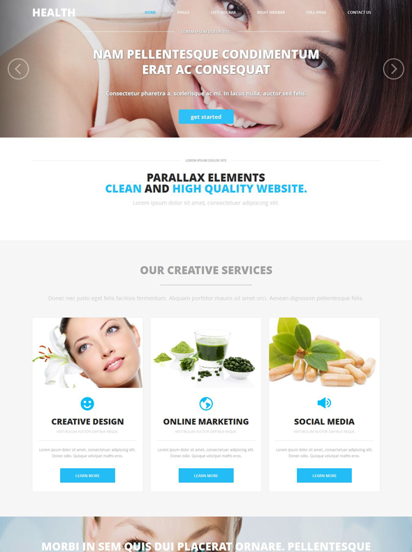 Skin Cosmetic Website Template Health Website Templates DreamTemplate