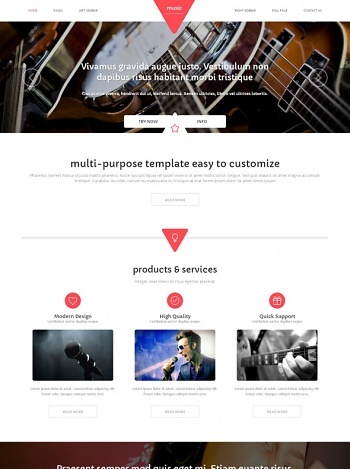 Music - Website Templates - DreamTemplate