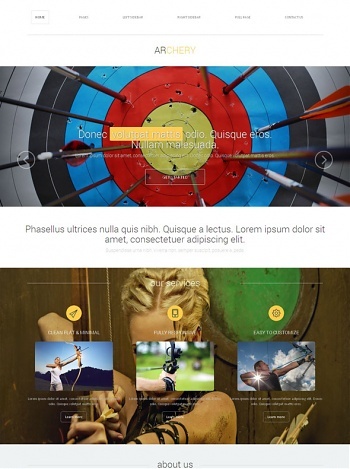 Archery - Sports - Website Templates - DreamTemplate