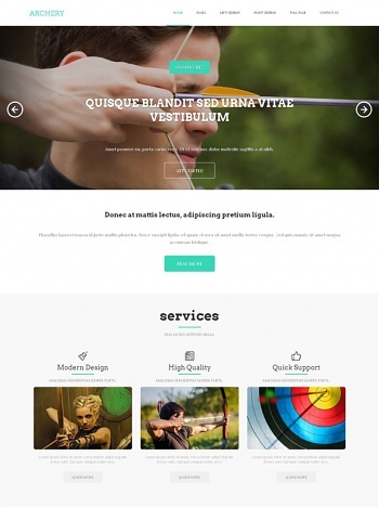 Archery - Sports - Website Templates - DreamTemplate