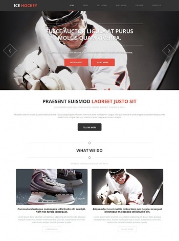 Ice Hockey - Sports - Website Templates - DreamTemplate