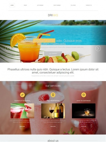 Beverages & Drinks - Food & Restaurant - Website Templates - DreamTemplate