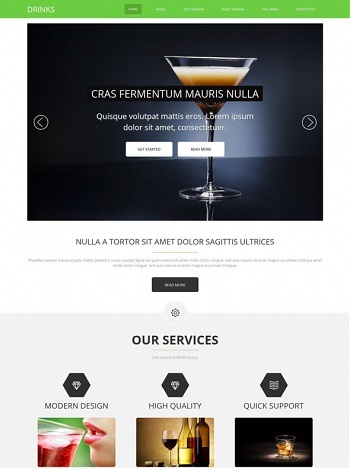 Beverages & Drinks - Food & Restaurant - Website Templates - DreamTemplate