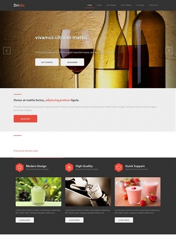 Beverages & Drinks - Food & Restaurant - Website Templates - DreamTemplate
