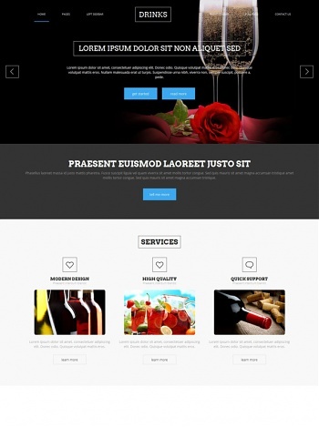 Beverages & Drinks - Food & Restaurant - Website Templates - DreamTemplate