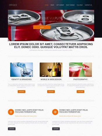 Beverages & Drinks - Food & Restaurant - Website Templates - DreamTemplate