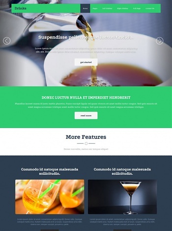 Beverages & Drinks - Food & Restaurant - Website Templates - DreamTemplate