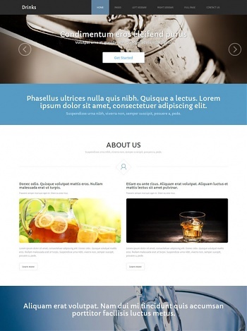 Beverages & Drinks - Food & Restaurant - Website Templates - DreamTemplate