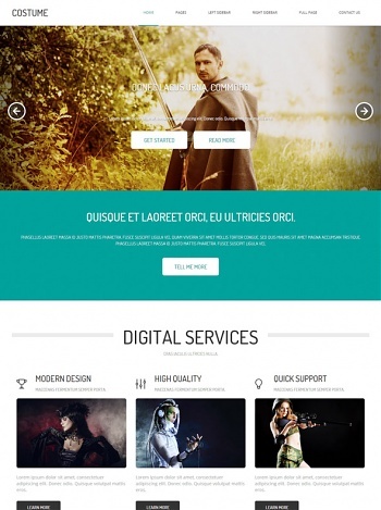 Costume - Website Templates - DreamTemplate