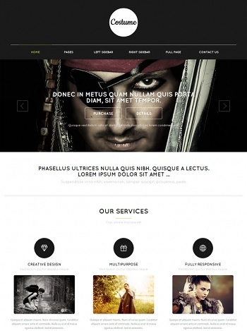 Costume - Website Templates - DreamTemplate