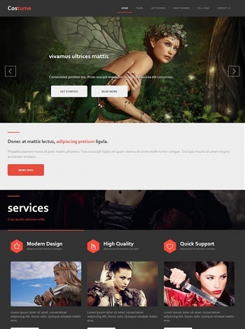 Costume - Website Templates - DreamTemplate