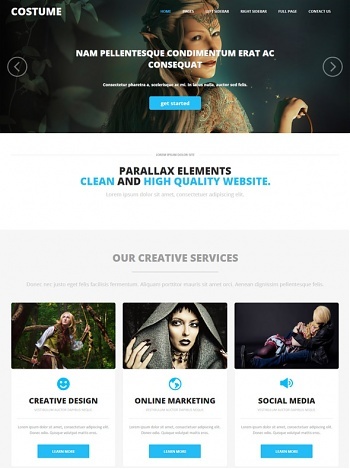 Costume - Website Templates - DreamTemplate
