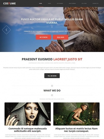 Costume - Website Templates - DreamTemplate