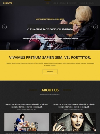 Costume - Website Templates - DreamTemplate