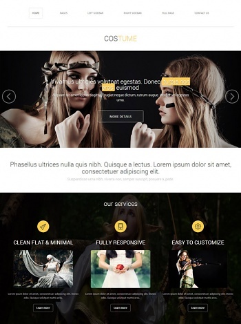 Costume - Website Templates - DreamTemplate