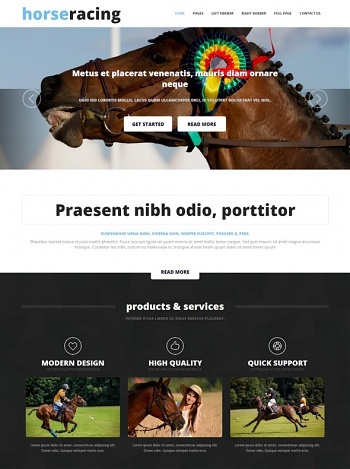 Horse Racing - Website Templates - DreamTemplate