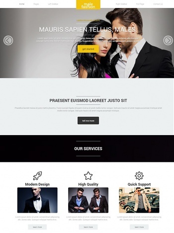 Male Fashion - Website Templates - DreamTemplate
