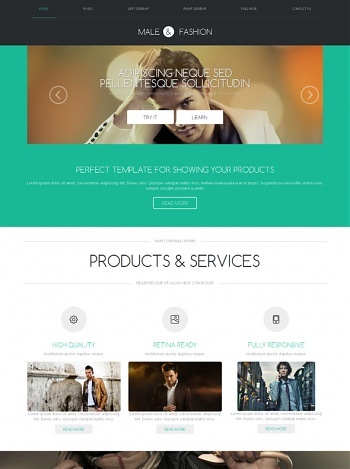Male Fashion - Website Templates - DreamTemplate