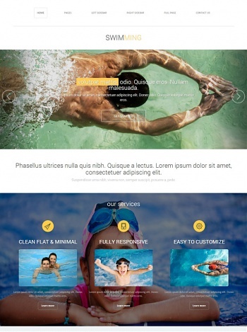 Swimming - Website Templates - DreamTemplate