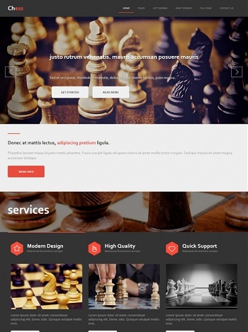 Chess - Website Templates - DreamTemplate