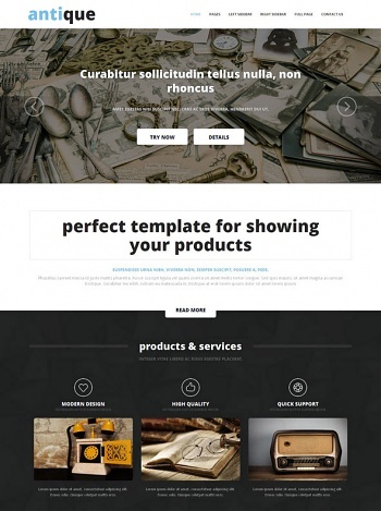 Antique - Website Templates - DreamTemplate
