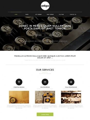 Antique - Website Templates - DreamTemplate