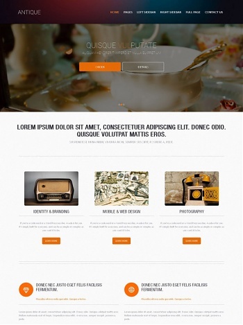 Antique - Website Templates - DreamTemplate