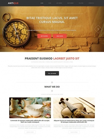 Antique - Website Templates - DreamTemplate