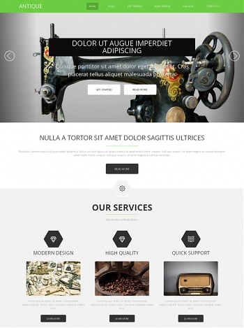 Antique - Website Templates - DreamTemplate