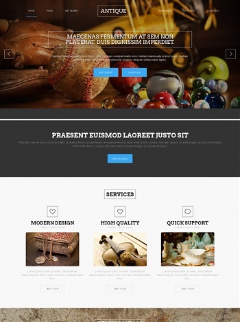 Antique - Website Templates - DreamTemplate