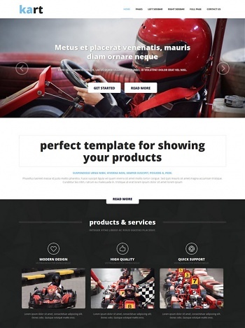 Go Kart Racing - Website Templates - DreamTemplate