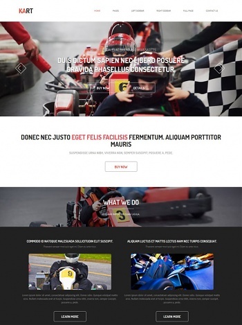 Go Kart Racing - Website Templates - DreamTemplate