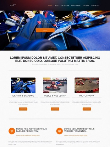 Go Kart Racing - Website Templates - DreamTemplate