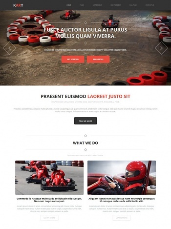 Go Kart Racing - Website Templates - DreamTemplate