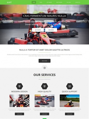 Go Kart Racing - Website Templates - DreamTemplate
