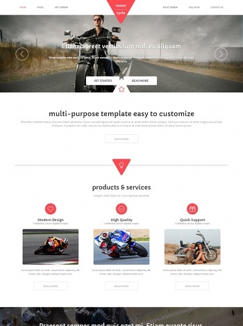 Motorcycle - Website Templates - DreamTemplate