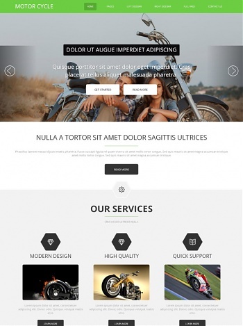 Motorcycle - Website Templates - DreamTemplate