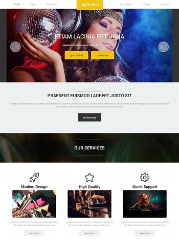 Night Club - Website Templates - DreamTemplate