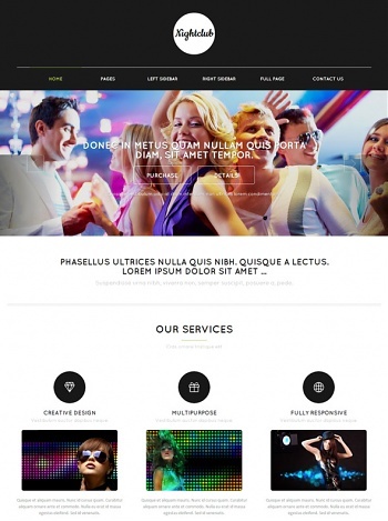 Night Club - Website Templates - DreamTemplate