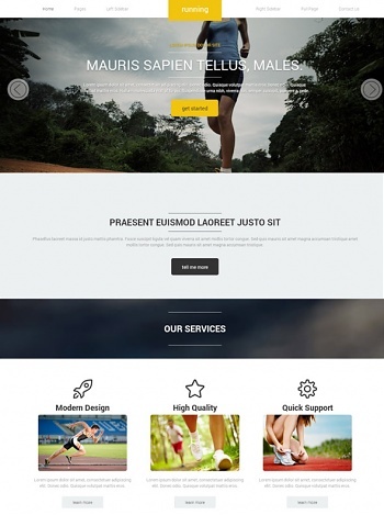 Running - Website Templates - DreamTemplate