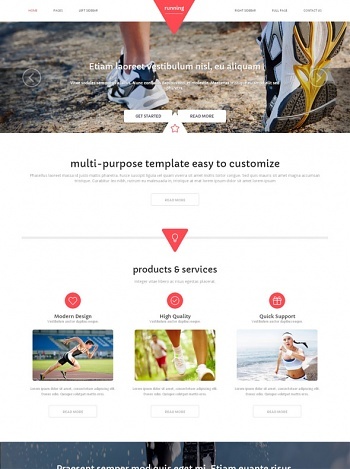 Running - Website Templates - DreamTemplate