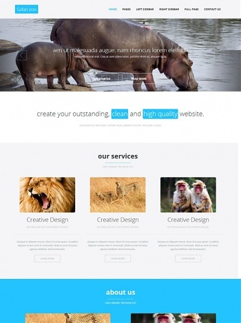 Safari Zoo - Website Templates - DreamTemplate