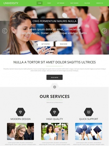 University & College - Website Templates - DreamTemplate