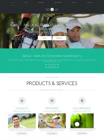 Golf - Sports - Website Templates - DreamTemplate