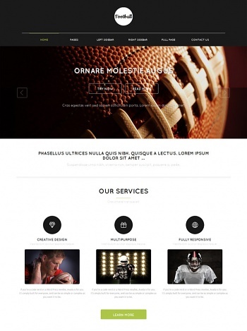 Football - Sports - Website Templates - DreamTemplate