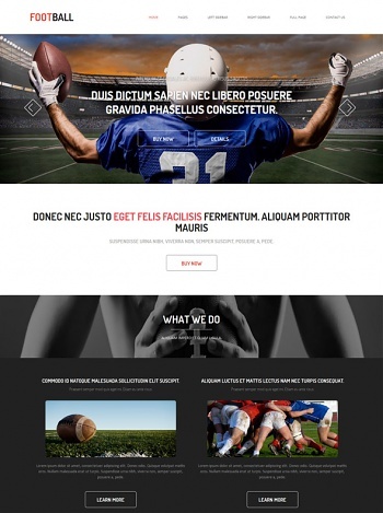 Football - Sports - Website Templates - DreamTemplate