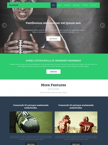 Football - Sports - Website Templates - DreamTemplate
