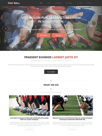 Football - Sports - Website Templates - DreamTemplate