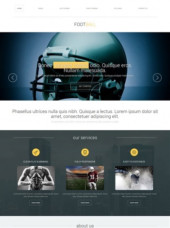 Football - Sports - Website Templates - DreamTemplate
