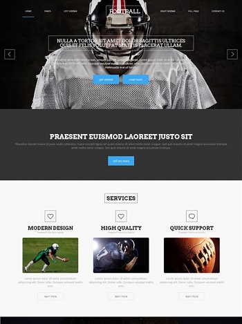 Football - Sports - Website Templates - DreamTemplate